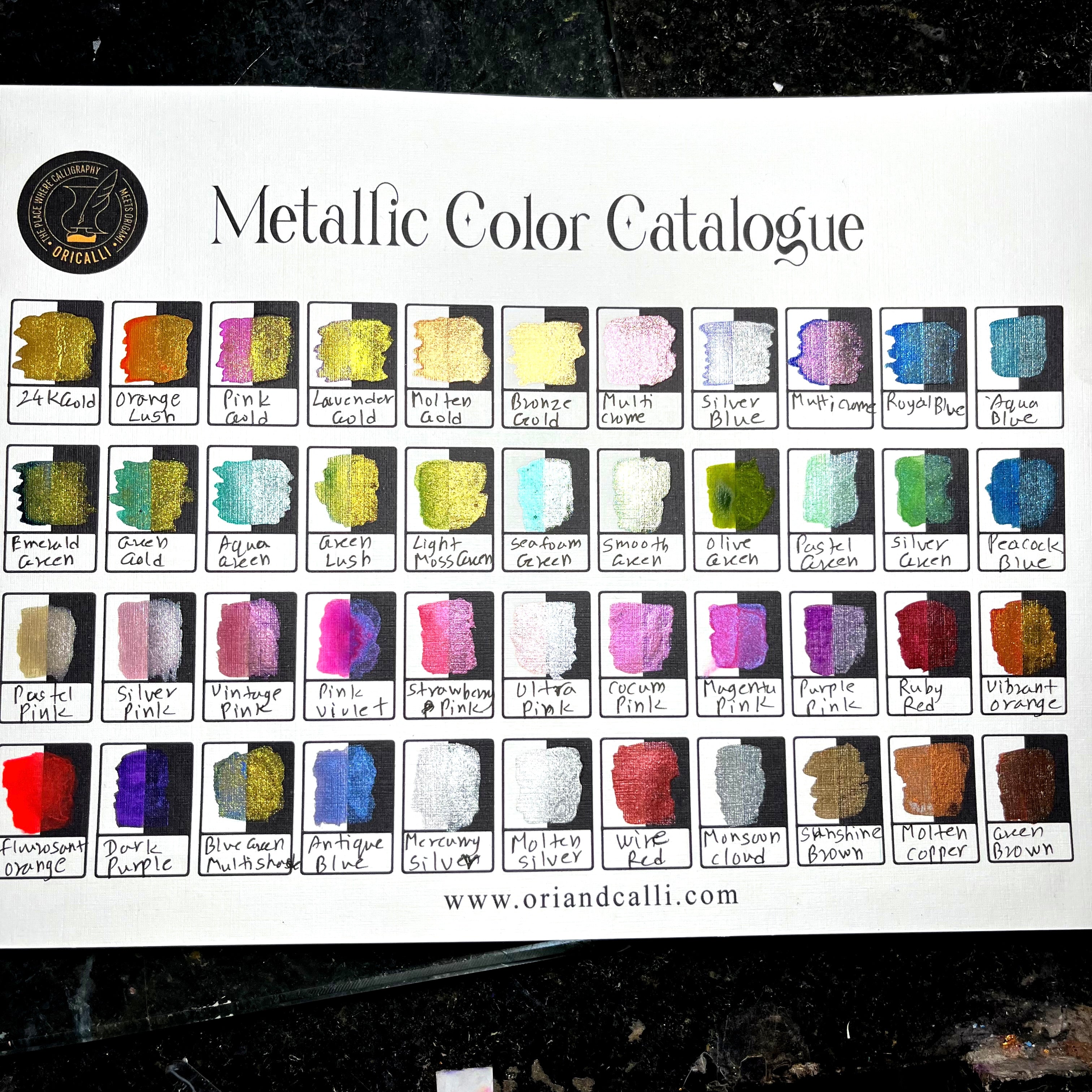 Metallic paint set – Oriandcalli